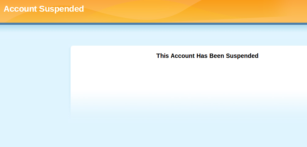 How To Fix Your Account Has Been Suspended Message On Your Website