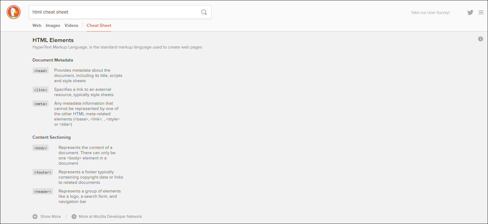 Make Your Coding Easier, Use DuckDuckGo Cheat Sheets - Lireo Designs