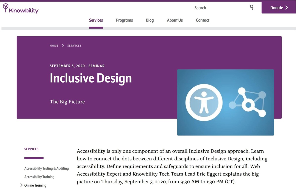 Inclusive Design: The Big Picture Online Workshop on September 3 - Lireo Designs