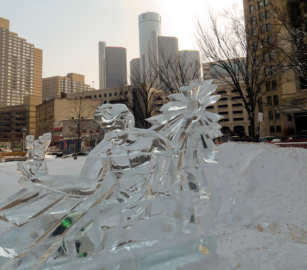 Photo of the Week: Spirit of Detroit Ice Sculpture at Meridian ...