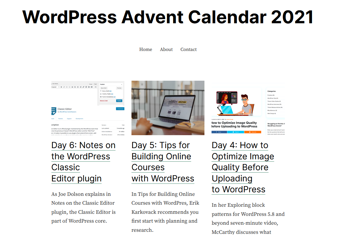 WordPress Advent Calendar 2021 - Lireo Designs